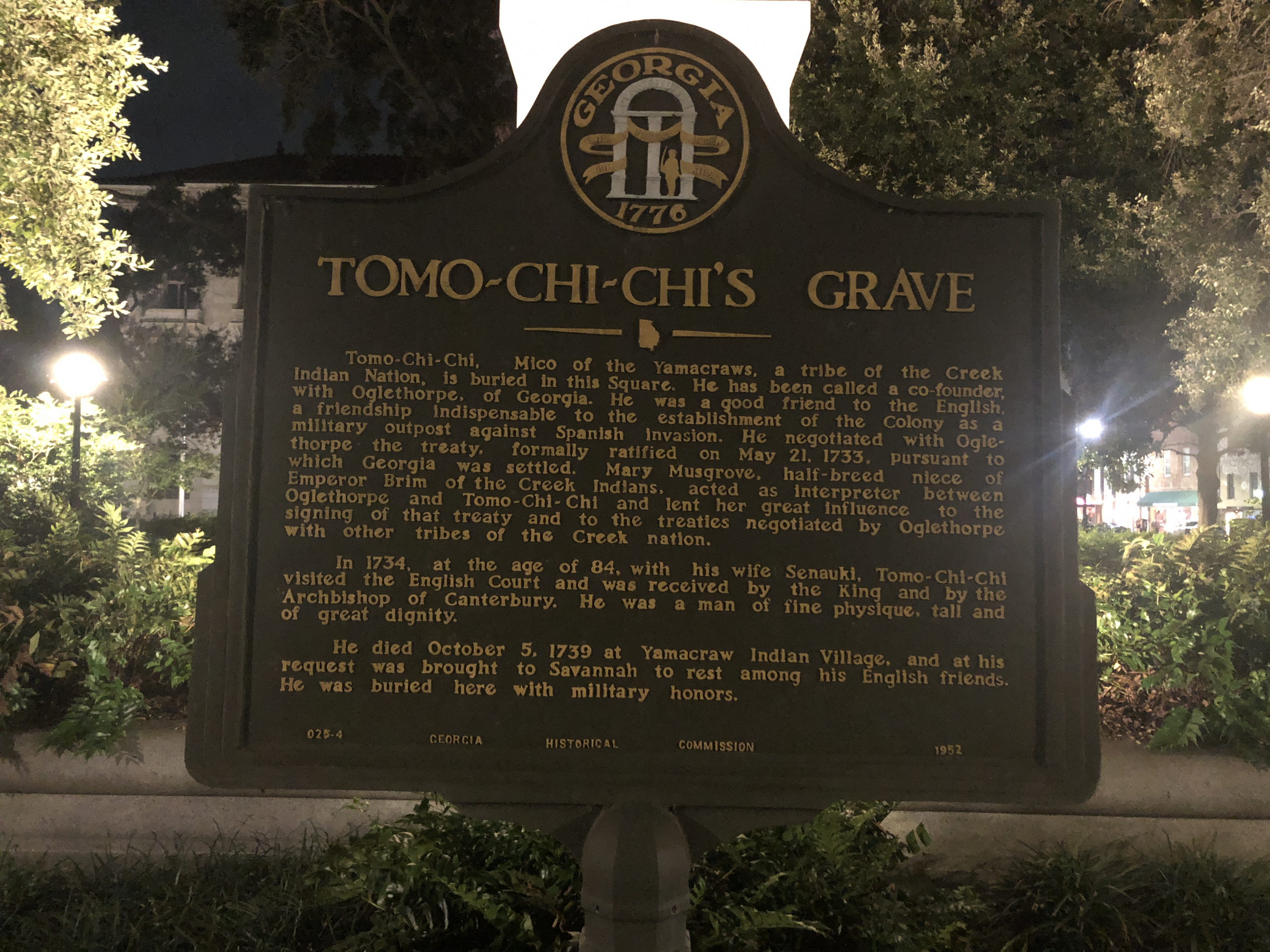 05 Tomochichi's Grave - #1 Ghost Tour